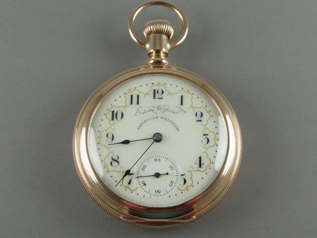 Watches by HourMinSec - 14K Gold Waltham Pocket Watch model 1872 Fancy Dial 16 size - American ...